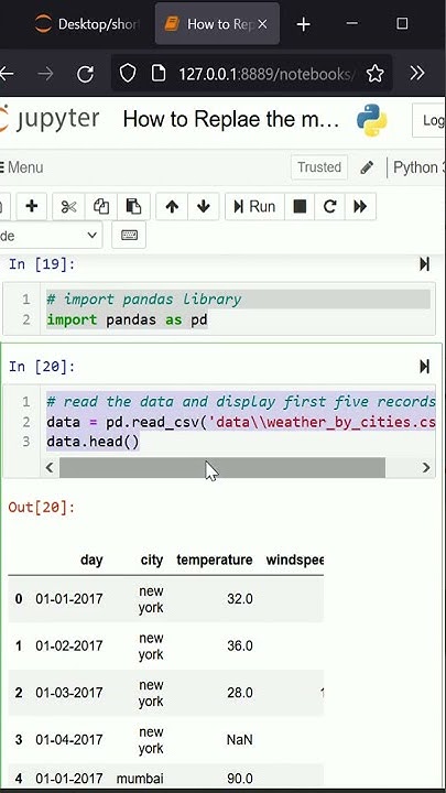 How to Replace missing value with mean value in pandas | Codersarts - YouTube