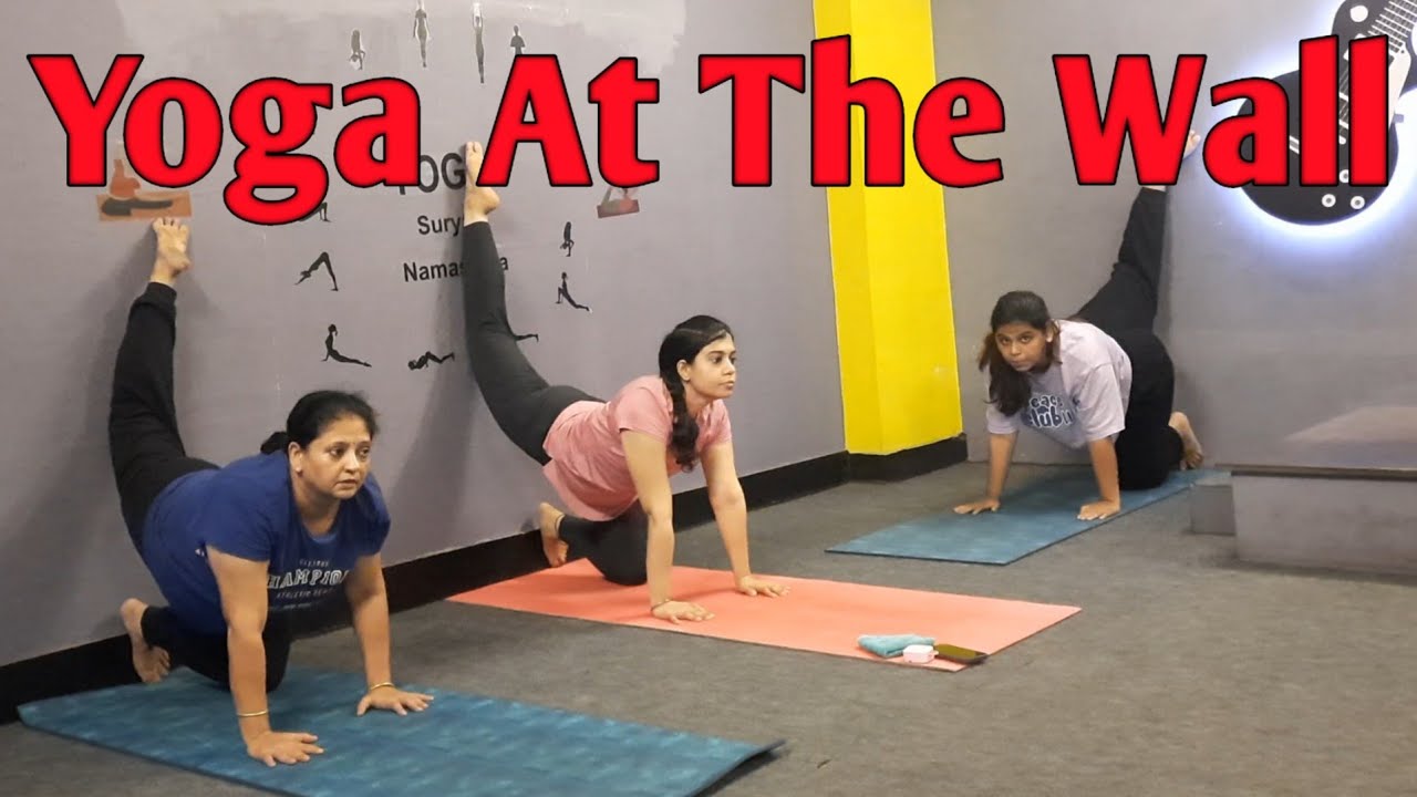 Yoga At The Wall || Wall Yoga Flow || Wall Yoga 🧘 - YouTube
