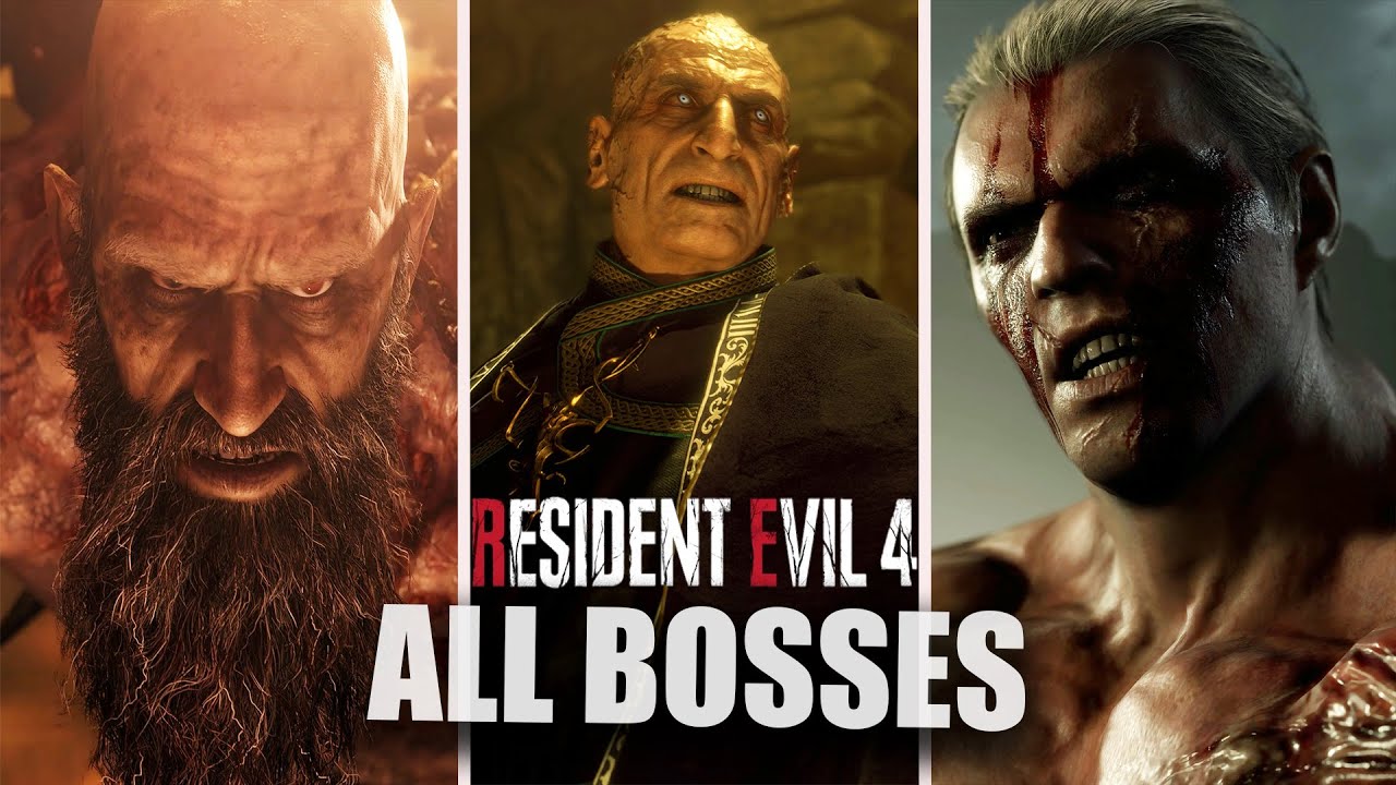RESIDENT EVIL 4 REMAKE All Bosses + All Boss Cut Scenes 4K ULTRA - YouTube