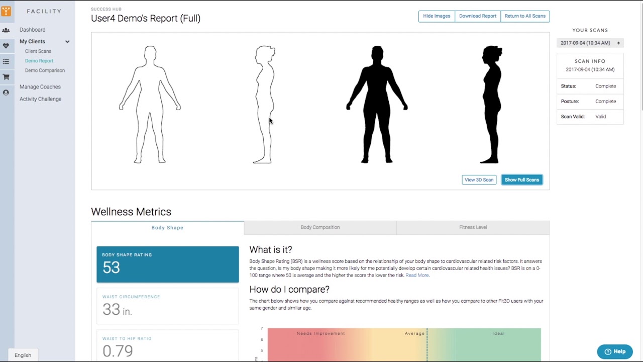 Fit3D User Dashboard: 1-Minute Preview - YouTube