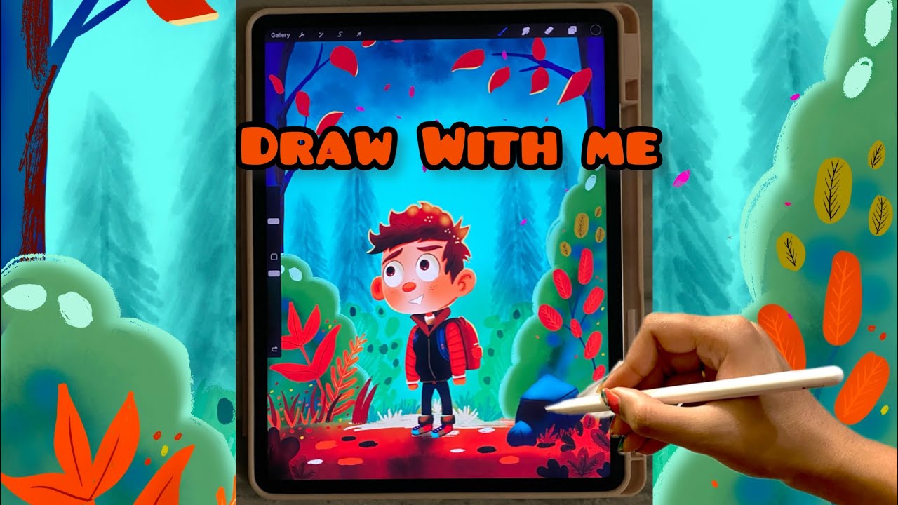 Easy Boy Character Digital Art in procreate | Draw with me | # ...