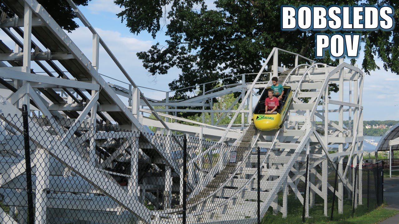 Bobsleds POV (4K 60FPS), Seabreeze Hybrid Roller Coaster | Non-Copyright - YouTube