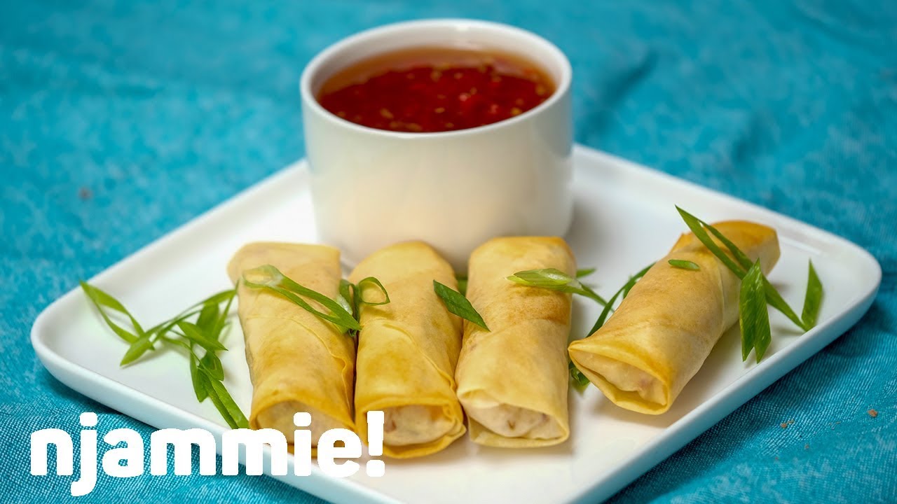 Loempia's met zoetzure saus Recept - njammie! - YouTube