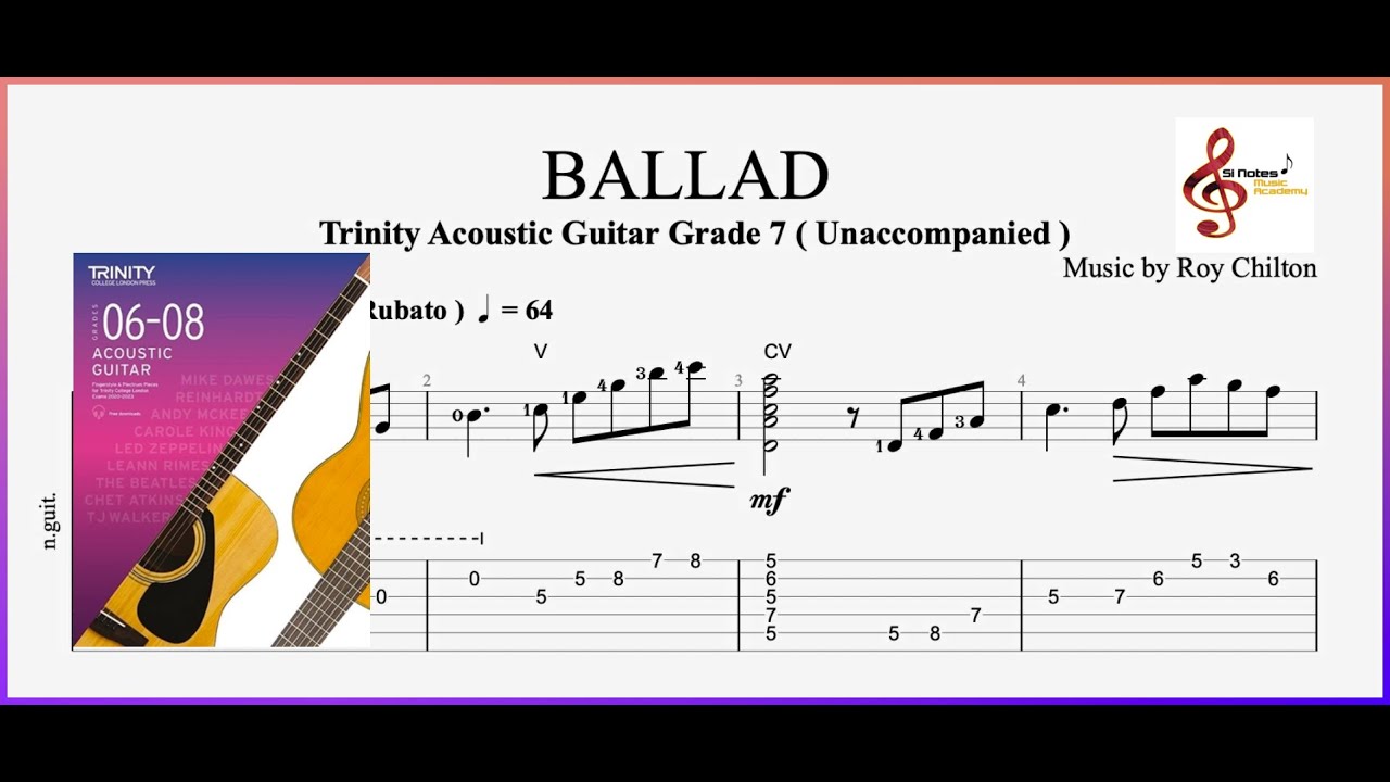 BALLAD - Trinity Acoustic Guitar Grade 7 - YouTube