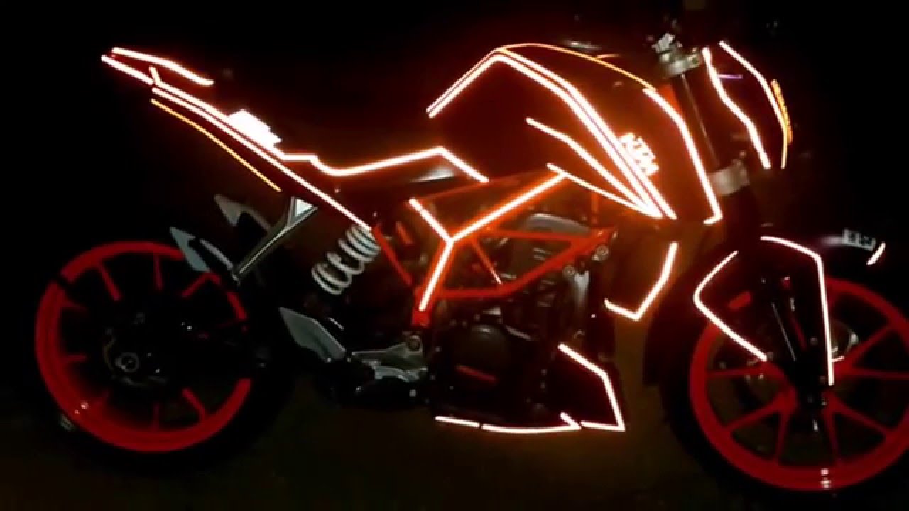 KTM Duke 390 | Tron Style | Matt Violet |Xtreme Wrap - YouTube