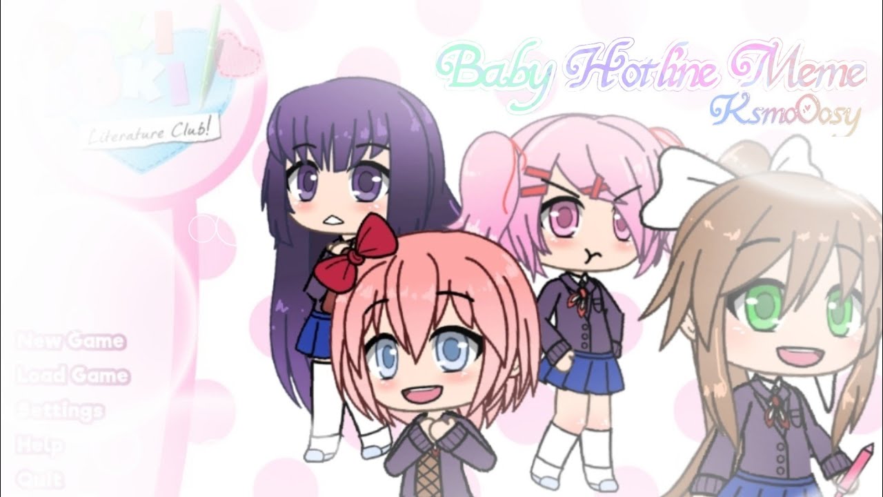 Baby Hotline Meme || 15fps [Flipaclip GachaLife] (Doki Doki Literature ...