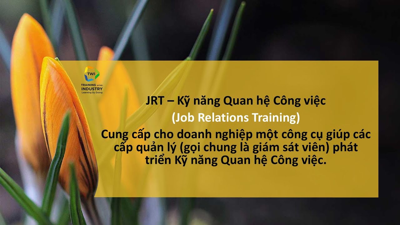 Lợi ích của Kỹ năng Quan hệ Công việc - Job Relations Training (JRT ...