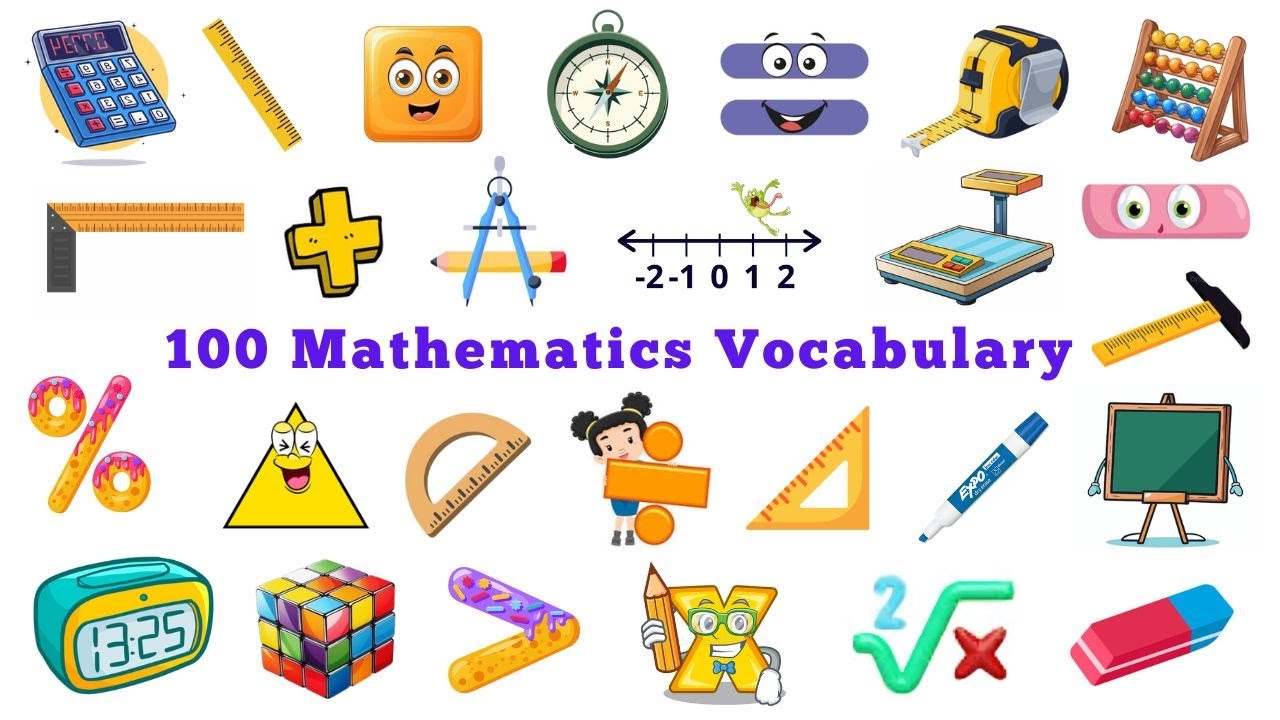 100 Daily Use Mathematics Objects English Vocabulary with Pictures for ...