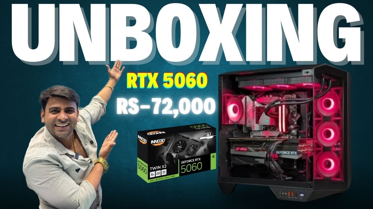 Gaming Pc Unboxing & Setup Rs-72,000 RTX5060 | Gaming Pc Wala | Nehru ...