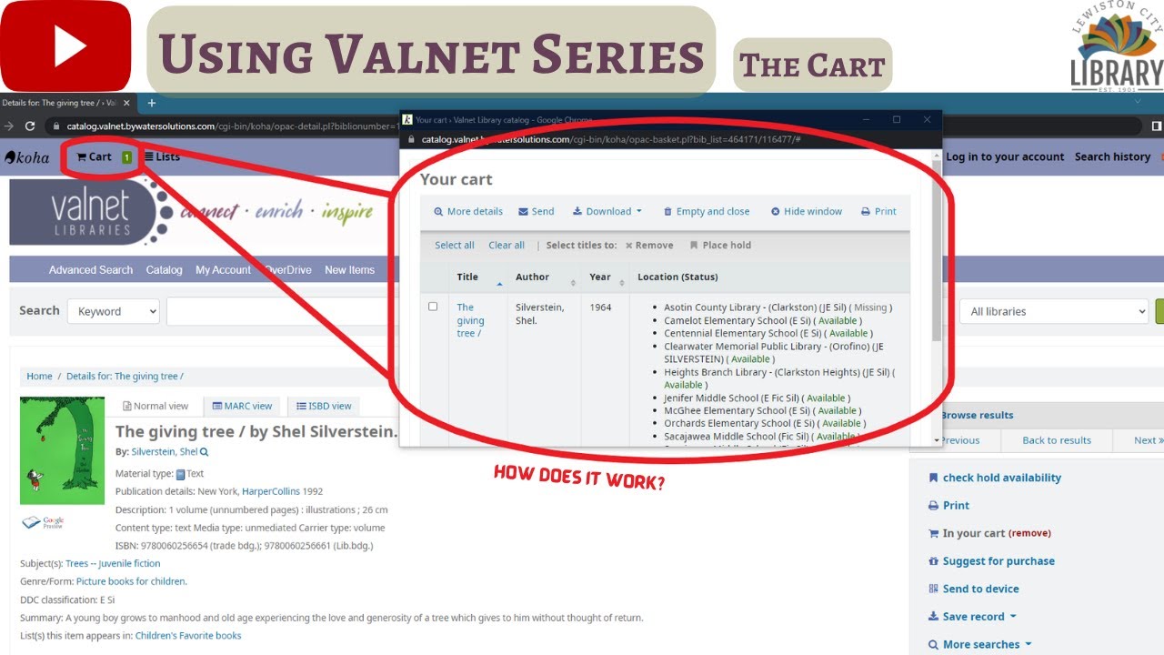Using the Library Catalog Cart - YouTube