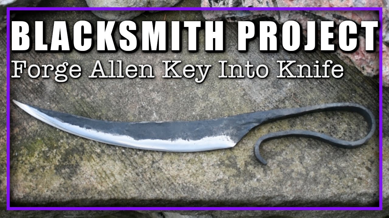 Forge Allen Key Into Knife #blacksmith #knifemaking #bladesmith # ...