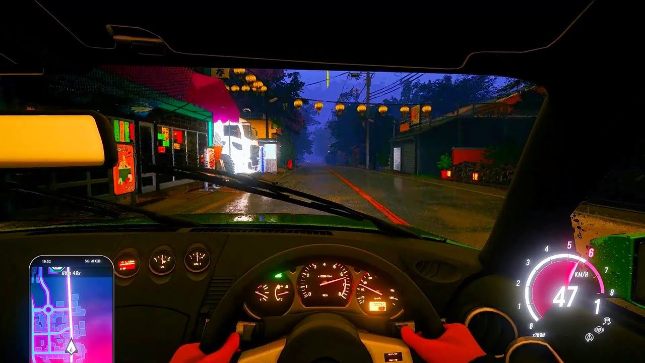 Rainy Day Drive | Japanese Drift Master | Nissan 350Z Cockpit View ...