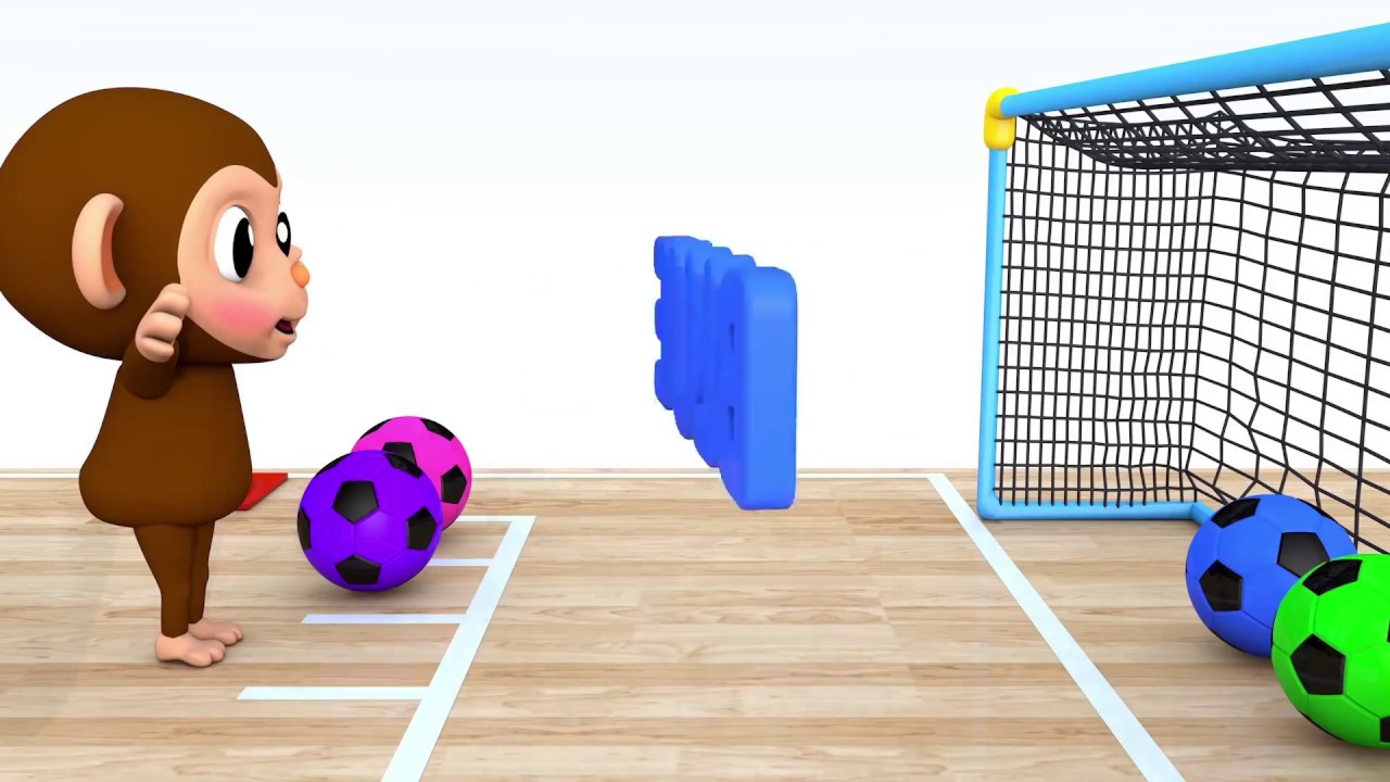 monkey and duck play football together BY KID MOVIES - YouTube