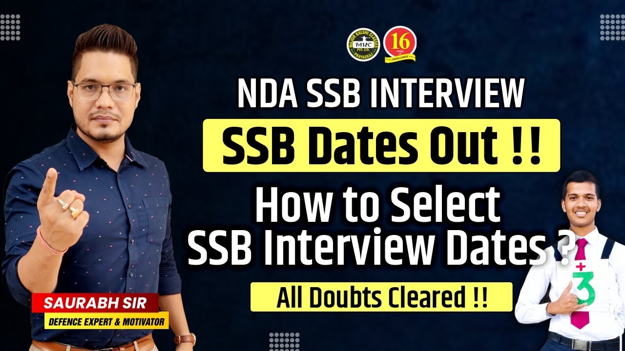 NDA 1 2023 SSB Dates Out | How to Choose NDA 151 SSB Date | nda ssb ...