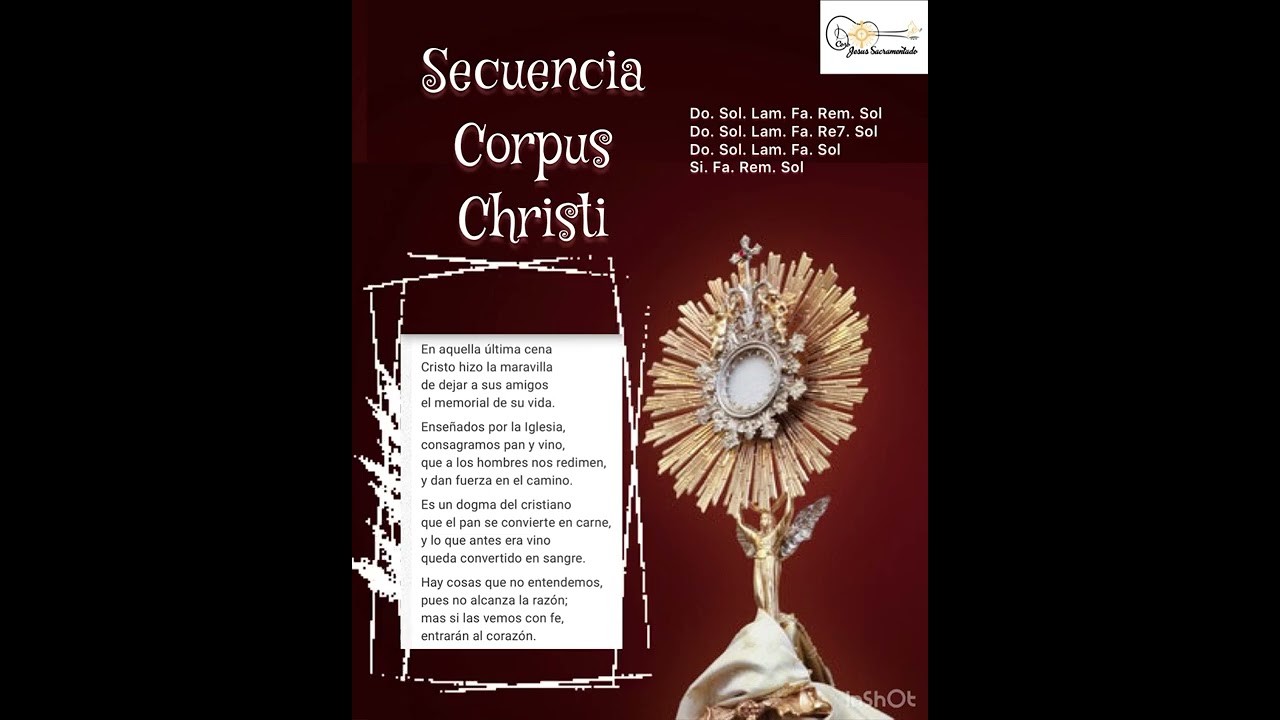 SECUENCIA DE CORPUS CHRISTI. Lauda Sion. MSP Letra y acordes - YouTube