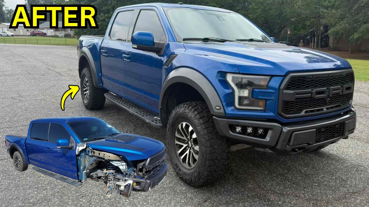 Fixing A Wrecked Ford F150 Raptor in 20 Mins Or Less - YouTube