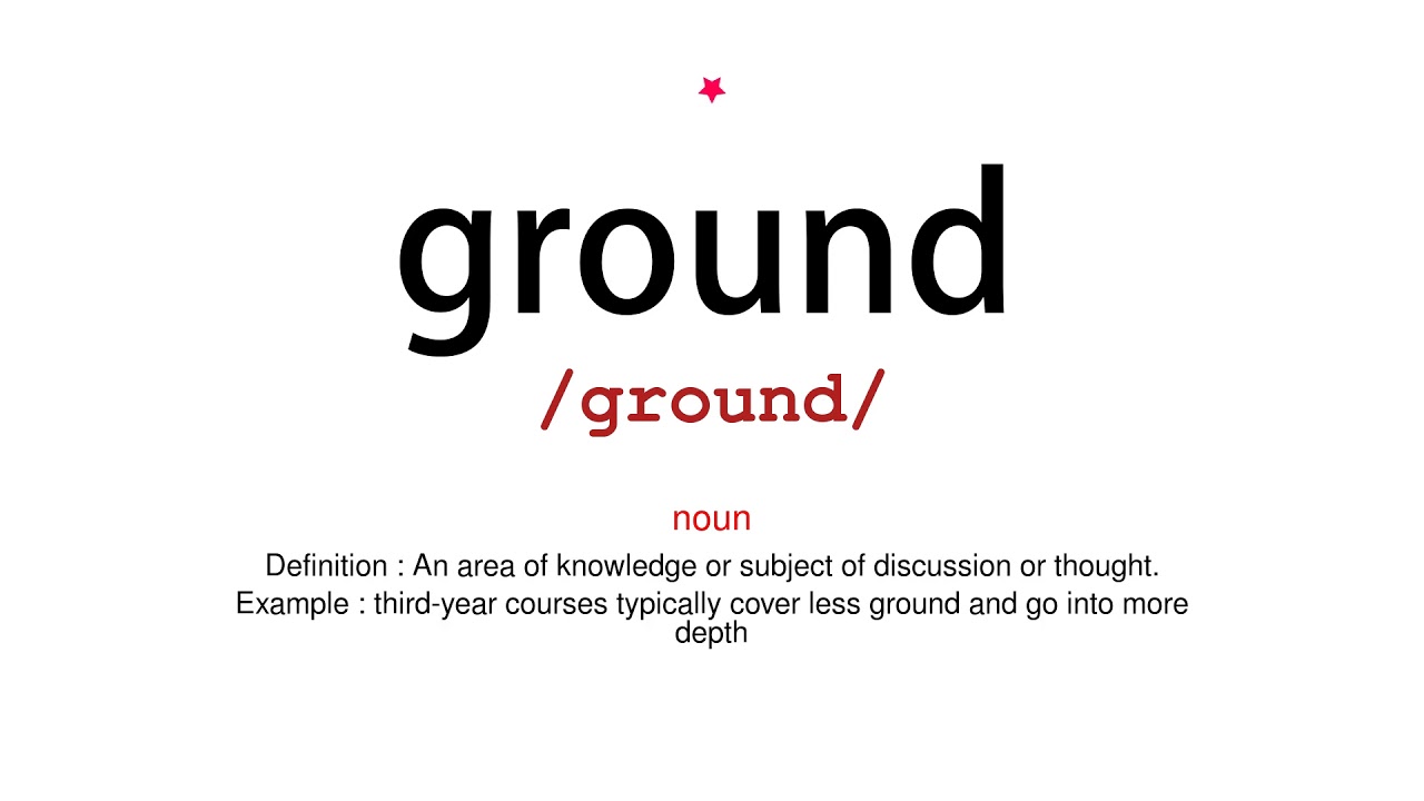 How to pronounce ground - Vocab Today - YouTube
