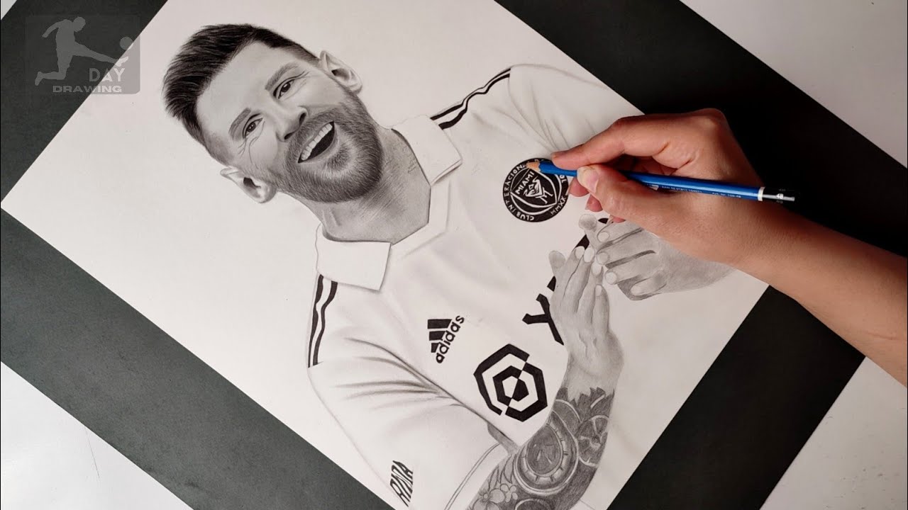Drawing Lionel Messi (Inter Miami) - YouTube