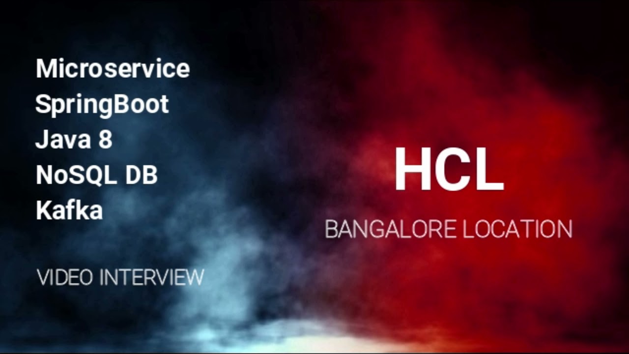 SELECTED | HCL | Java microservice springboot real time interview | Video Interview - YouTube