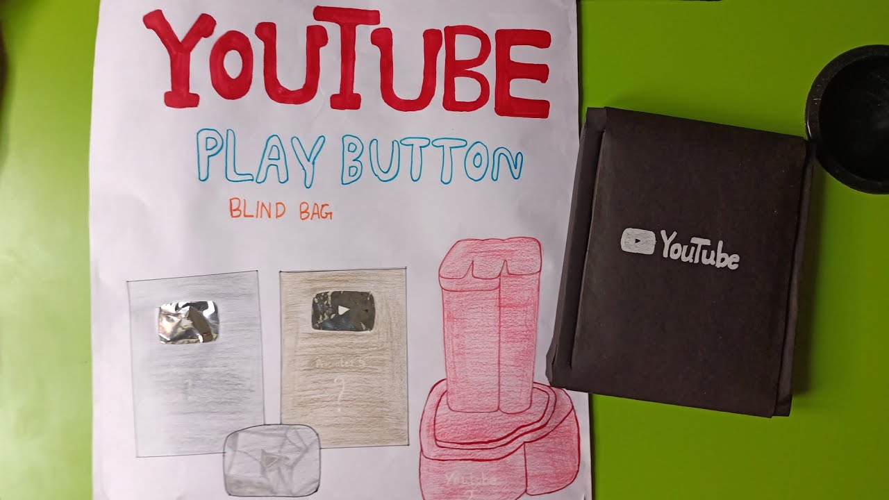 DIY YouTube Play Button Blind bag OPENING | ASMR | PLAY BUTTON| DIY ...