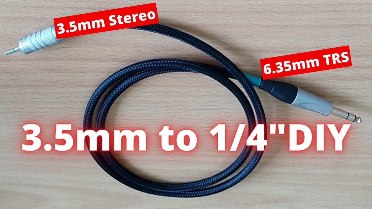 DIY 3.5mm TRS to 6.35mm TRS Balanced Audio Cable - YouTube