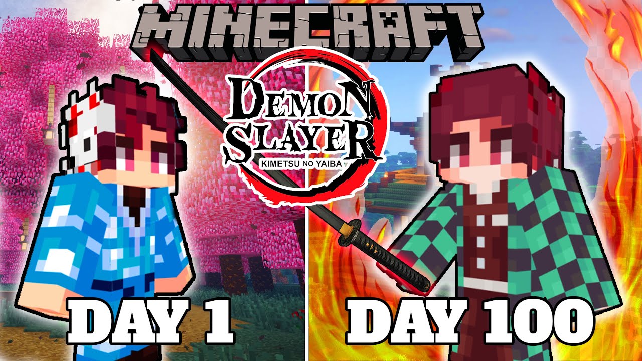 I Played Minecraft Demon Slayer For 100 DAYS... This is What Happened ...