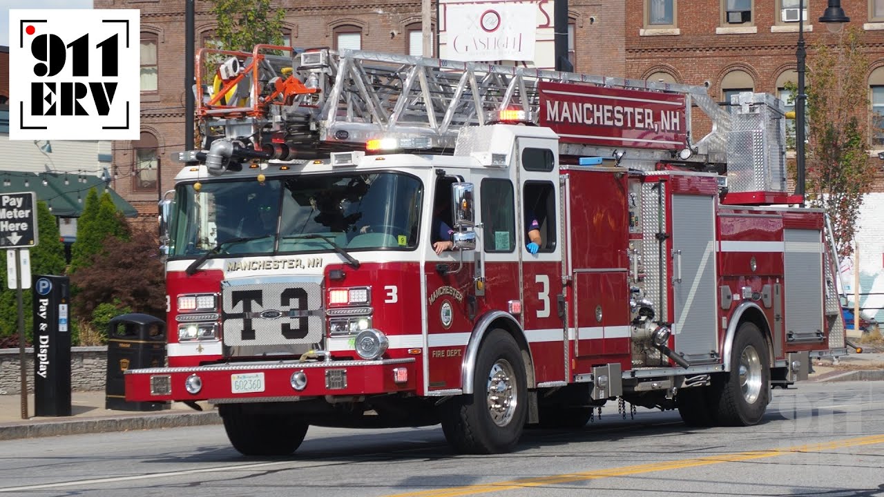 Manchester Fire Truck Responding | Truck 3 - YouTube