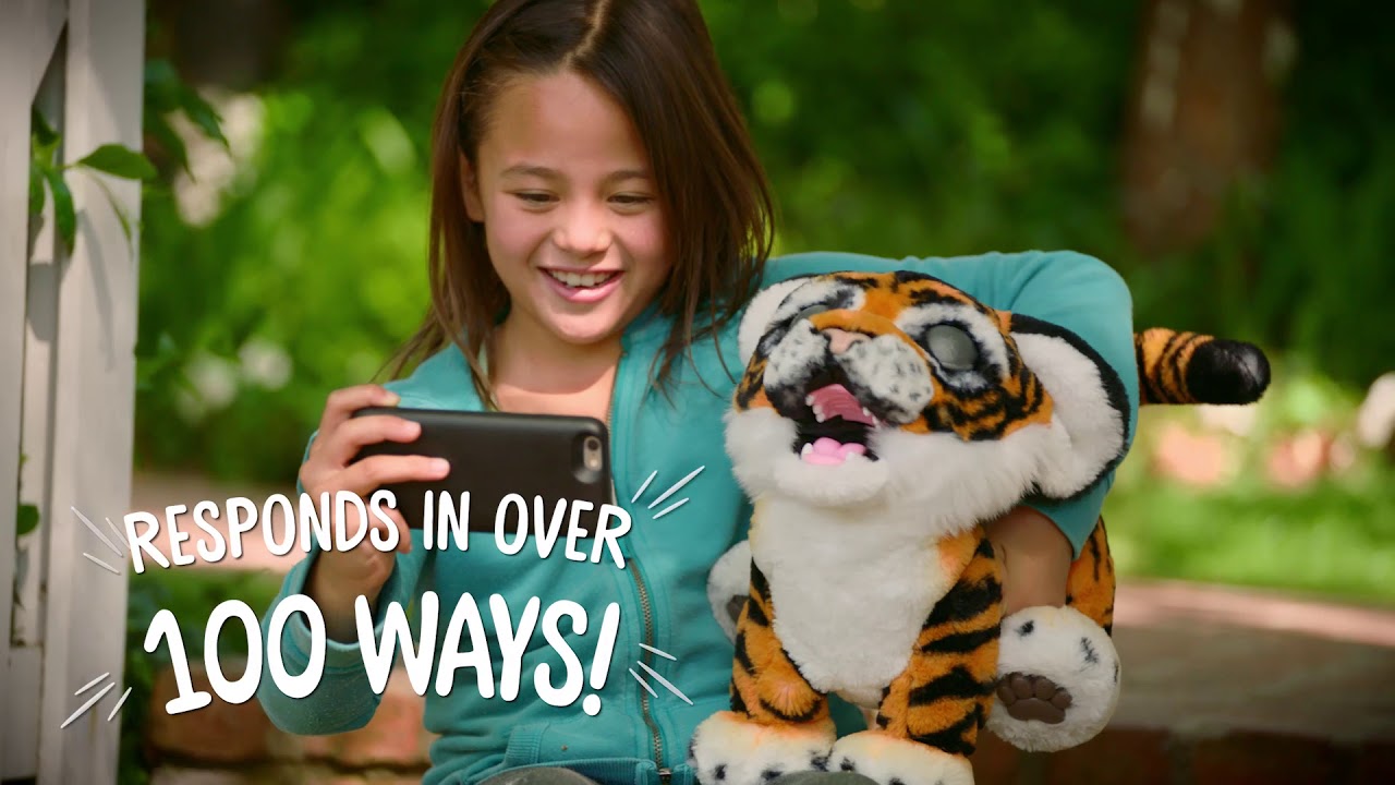 furReal Roarin’ Tyler the Playful Tiger Interactive Pet Plush Toy - YouTube