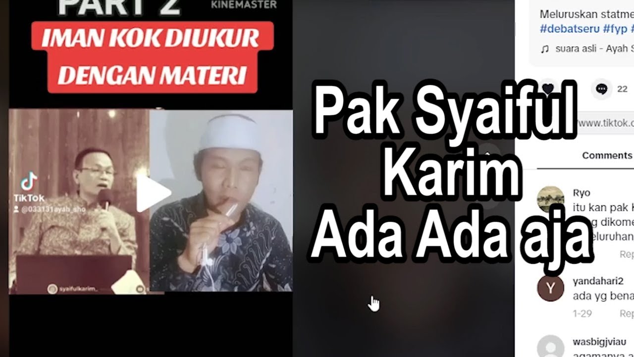 Pak Saiful Karim Ukuran iman | begini Tanggapan Ustadz ASWAJA - YouTube