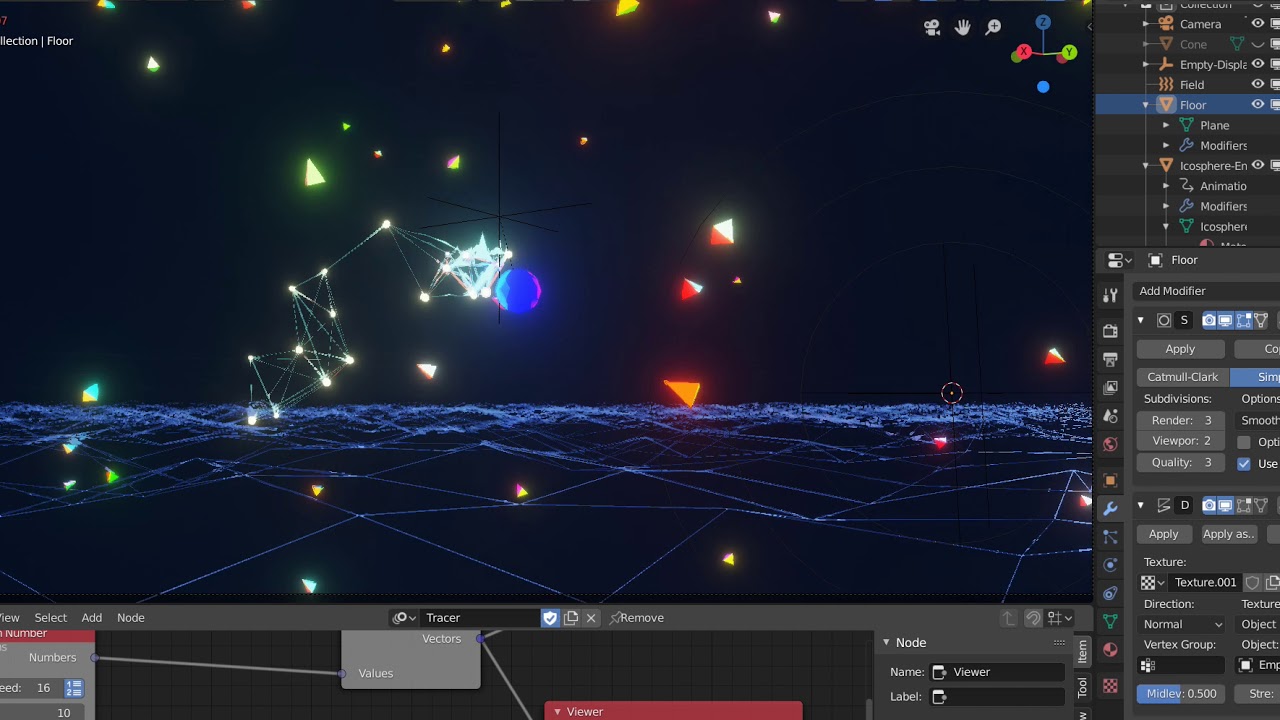 Blender: Tracer Animation Node With Retro Style Design #EEVEE - YouTube