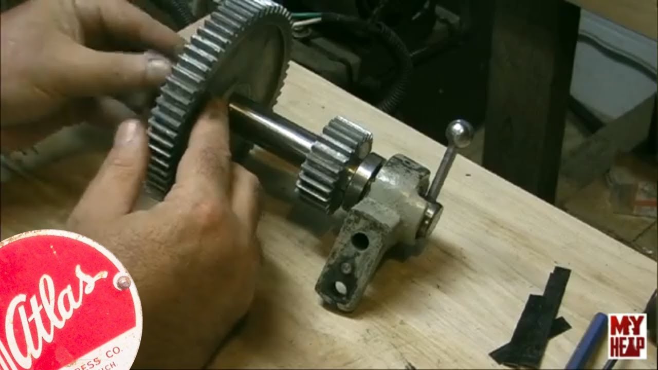 Atlas 10F Lathe - TH54 - 04 - Backgear Disassembly and Shim Calculation ...