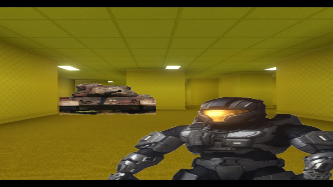 a tank and a spartan invade the backrooms... - YouTube