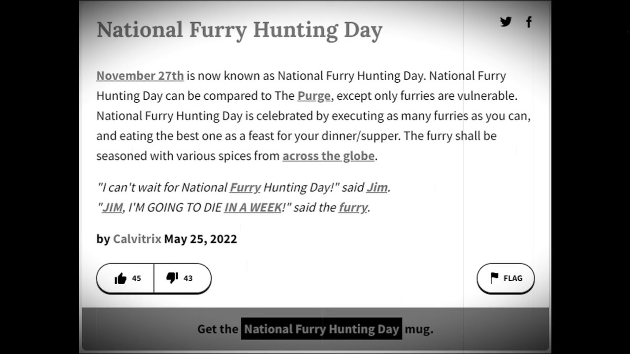 November 27 - National Furry Hunting Day - 2024 Edition - YouTube