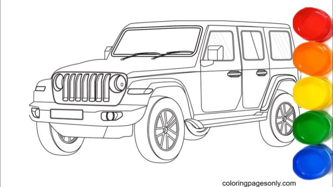 How To Draw The Jeep 🚘🚗🚘...||Let's Learn How To Draw The Jeep - YouTube