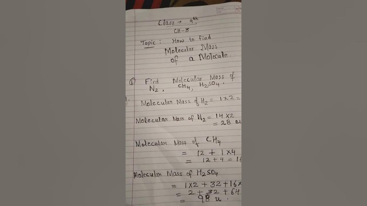 How To Find Molecular Mass Of A Molecule YouTube how-to-find-molecular-mass-of-a-molecule-youtube