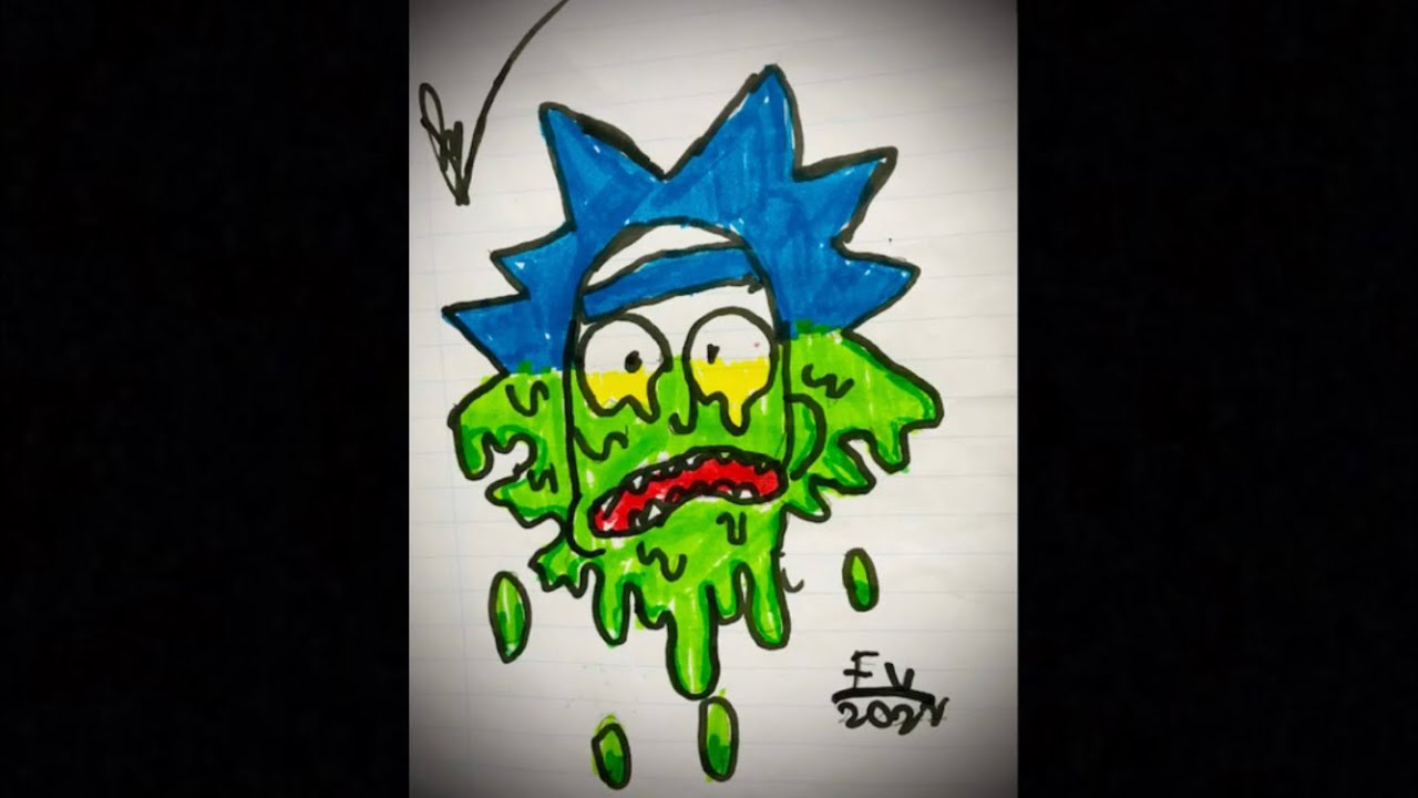 Drawing rick but drip effects (#shorts ) - YouTube
