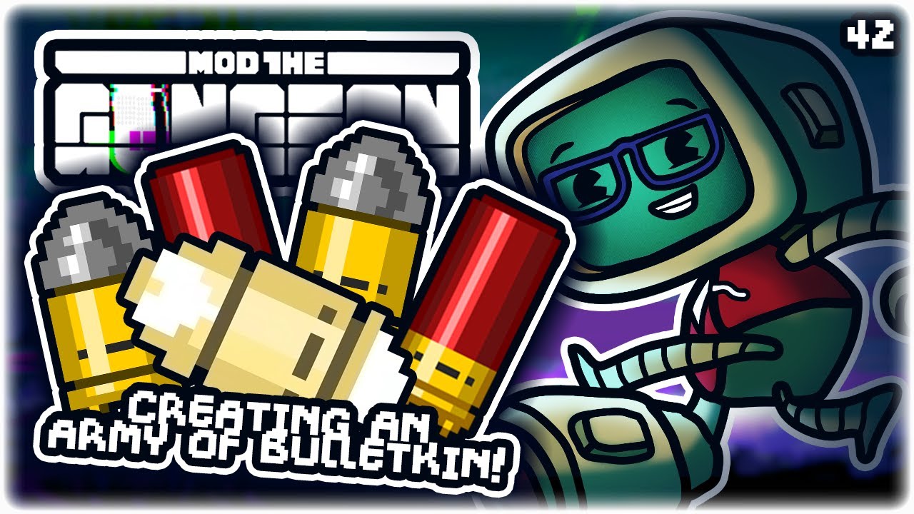THIS GUN MAKES A BULLET KIN ARMY!! | Let's Play Enter the Gungeon: Mod ...