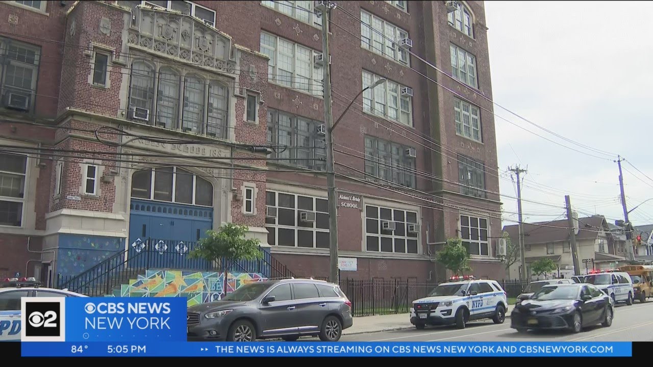 Asylum seekers to be temporarily housed at P.S. 188 in Brooklyn - YouTube