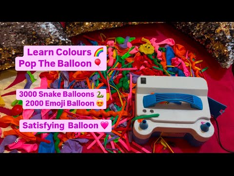 LEARN COLOURS 🌈 FUN WITH BALLOONS 🎈 POP THE BALLOONS💥snake balloon ...