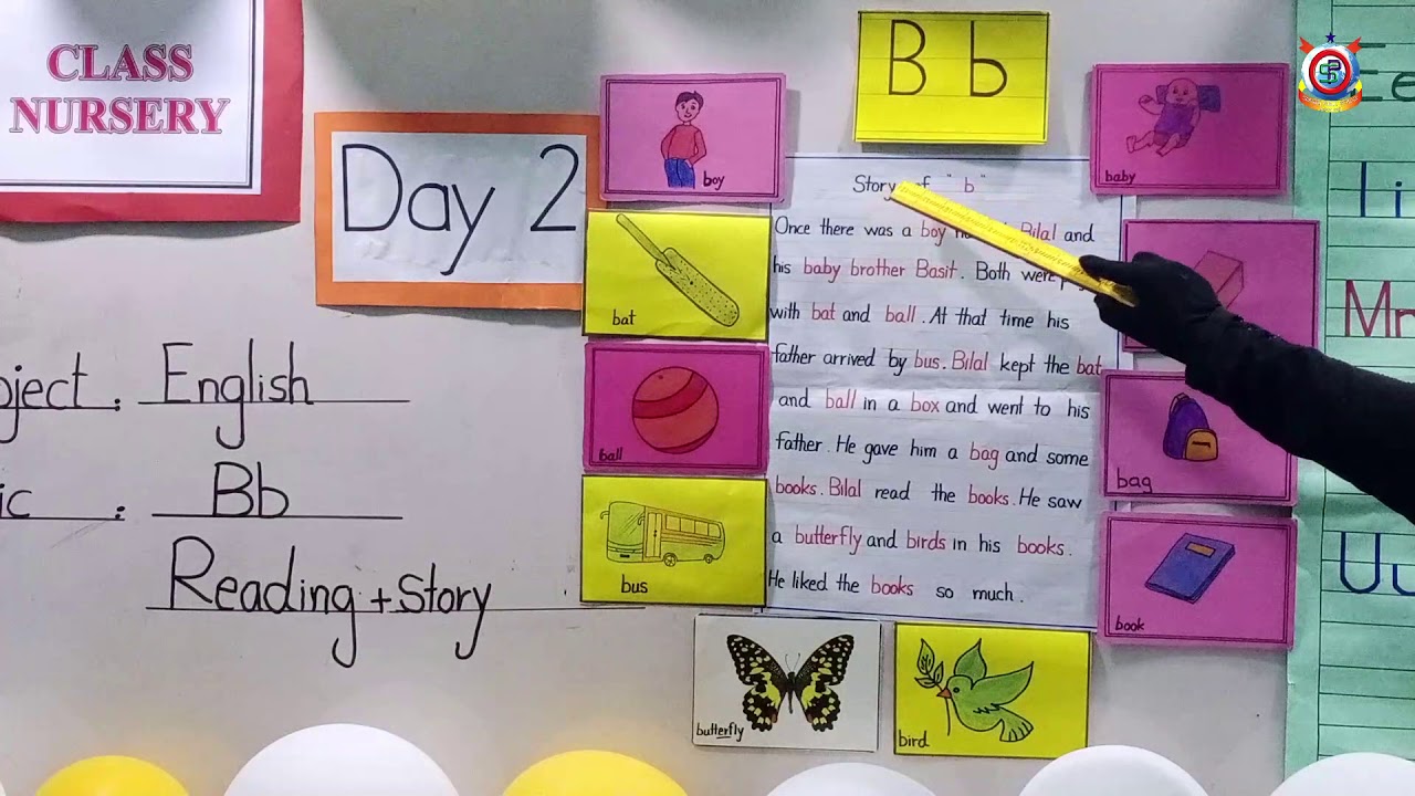 "Alphabet Bb" Reading & Story - English - Lecture 4 | Nursery - YouTube