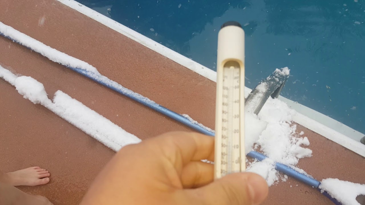 Swimming In The Pool...In April. During a Snow Storm. - YouTube