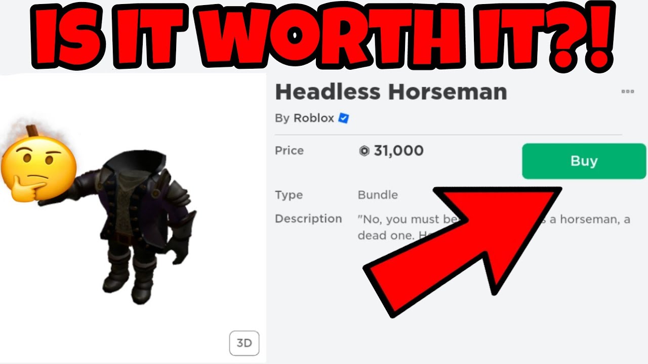 Headless in Roblox will not be free so should you buy it? - YouTube