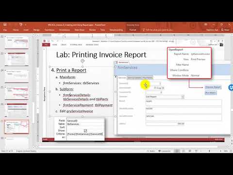 Lesson 8 - Invoice Report Part 3 (Printing an Invoice Report) - YouTube