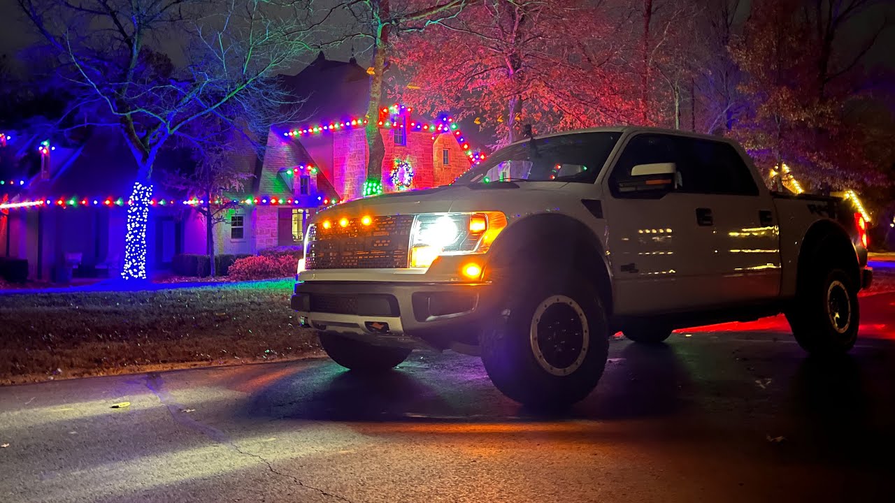 SVT Ford Raptor Christmas Light Tour - YouTube