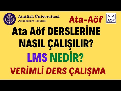 Ata-Aöf Derslerine Nasıl Çalışılır? Derslere Nereden Çalışılacak? Lms Nedir?