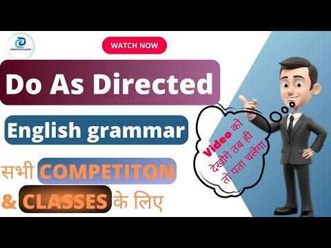 Do as directed/do as directed in english grammar/#class10 #class12 # ...