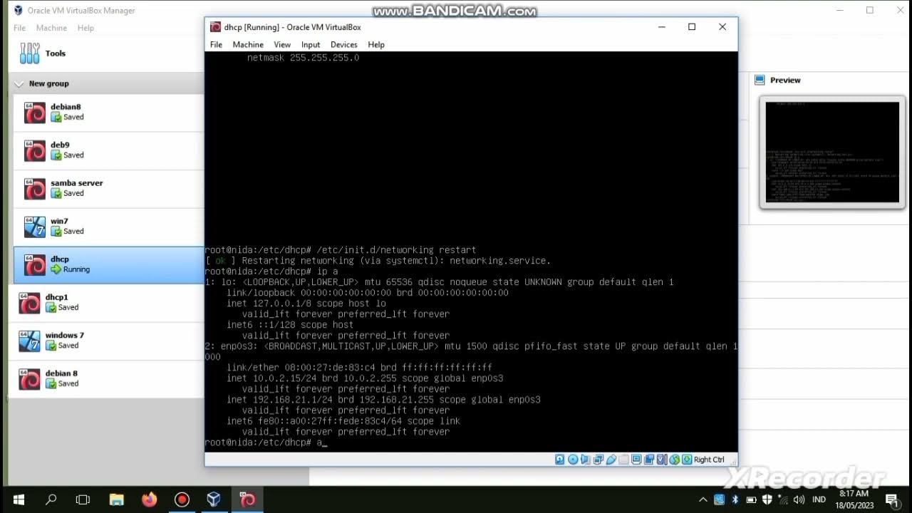 Tutorial Konfigurasi DHCP SERVER Debian 9 - YouTube