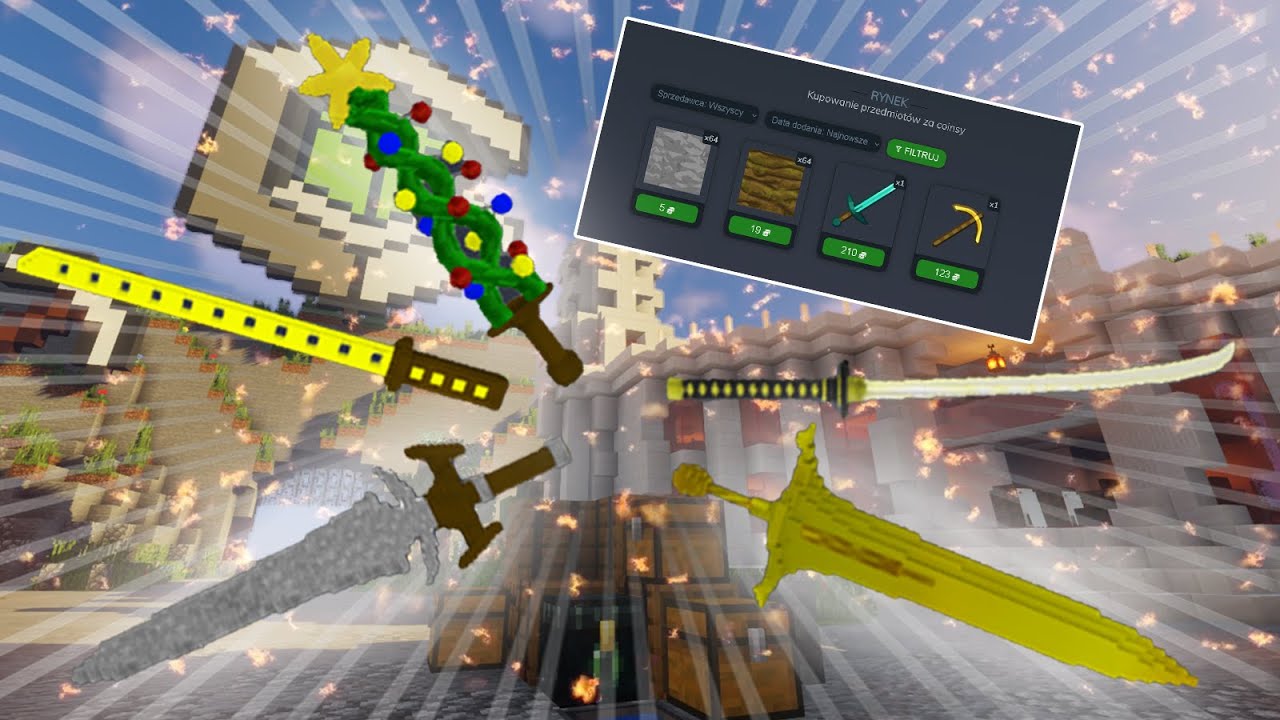 SKINY i RYNEK w minecraft? sylwester 2020 z CUBEHARD NA WERSJE [1.16.4 ...