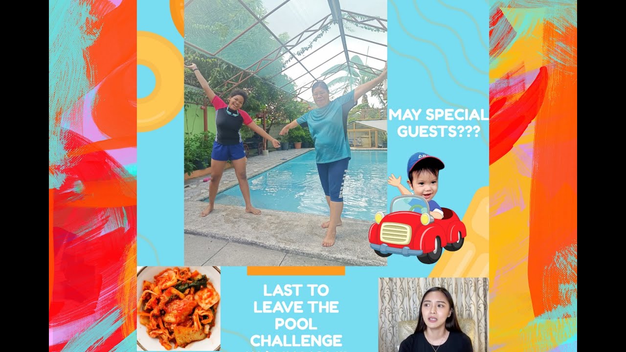 LAST TO LEAVE THE POOL CHALLENGE (WITH SPECIAL GUESTS??) LAUGH TRIP ...