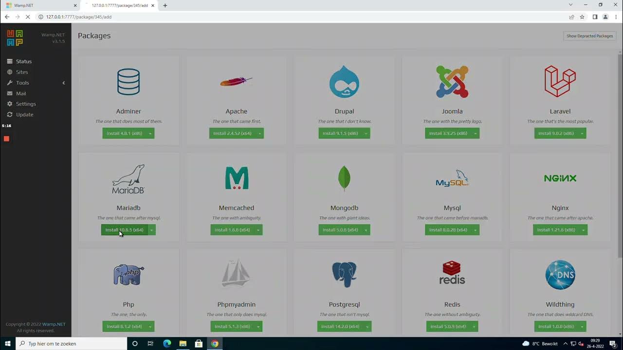 Installeren van Wamp.net - YouTube